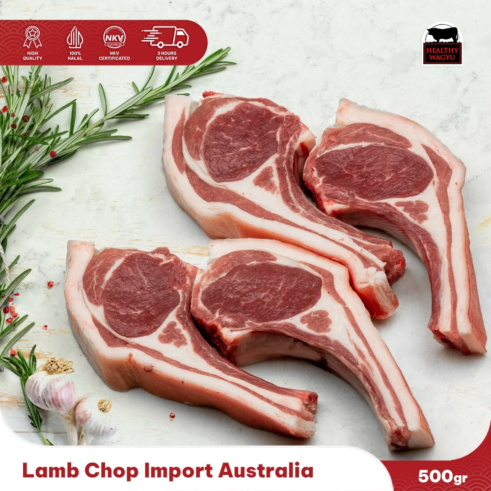 Jual Lamb Chop Daging Iga Domba Muda 500gr Healthy Wagyu | Shopee Indonesia