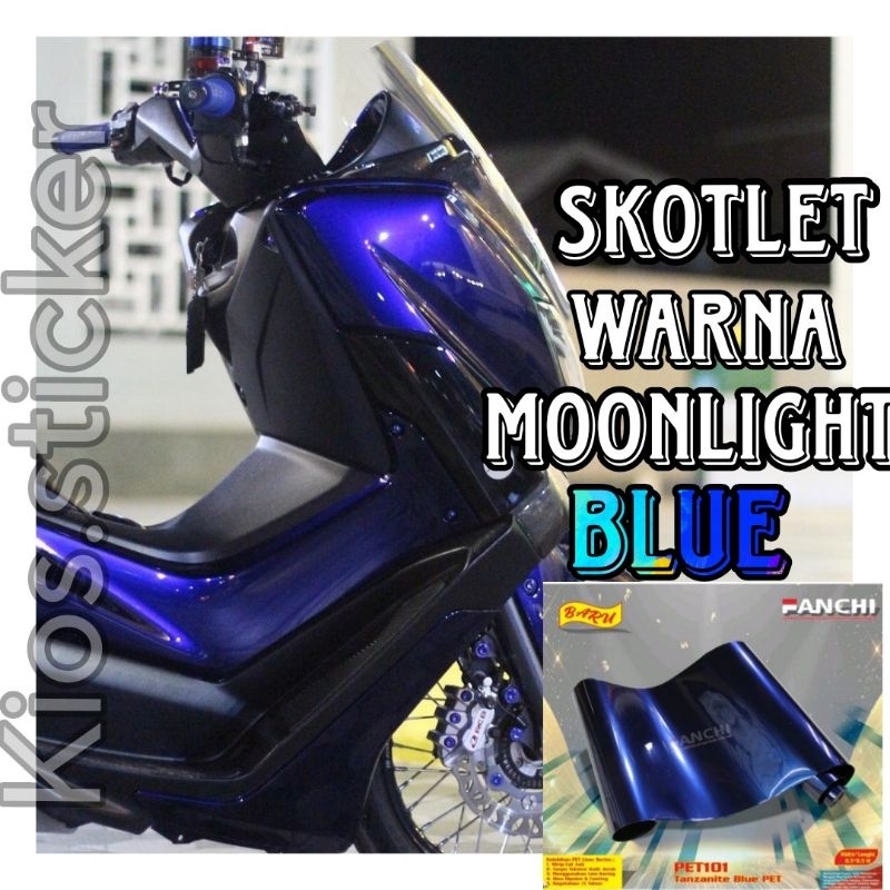 Jual Skotlet Warna Moonlight Blue Stiker Hitam Lembayung Biru Metalik ...