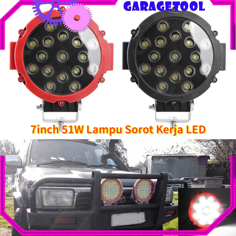 Jual GT| 7inch 51W 17 Mata Lampu Tembak Mobil Lampu Sorot Mobil, Truk ...