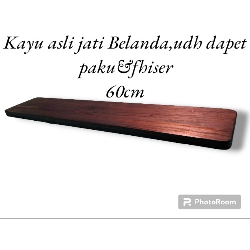 Jual Papan kayu asli jati Belanda udh di fernis 3kali motif hitam SALAK ...