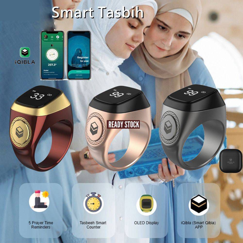 Jual Zikr Tasbih Tally Counter Ring For Muslims Digital Tasbeeh 5 ...
