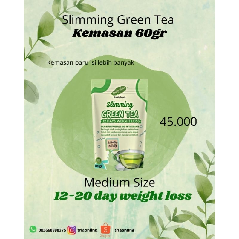 Jual teh diet hijau daun bukan jati cina by healthy pretea | Shopee ...