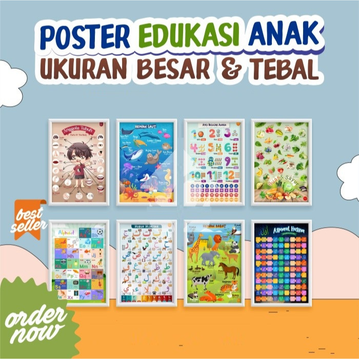 Jual POSTER EDUKASI ANAK | POSTER BELAJAR | POSTER DINDING EDUKASI ...