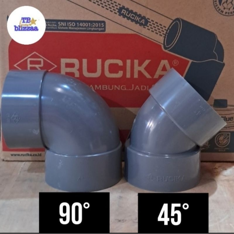 Jual Knee 4" Keni45° Keni90° Keni 4" Rucika Elbow L 4" Keni Rucika D 4"inch | Shopee Indonesia
