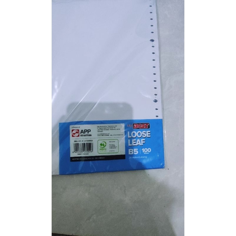 Jual Loose leaf B5 polos isi 100 lembar BIG BOSS | Shopee Indonesia