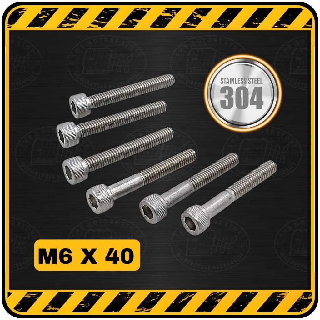 Jual Baut L STAINLESS M6 x 40 || M6x40 ( Setara Baut Kunci 10 | Panjang ...
