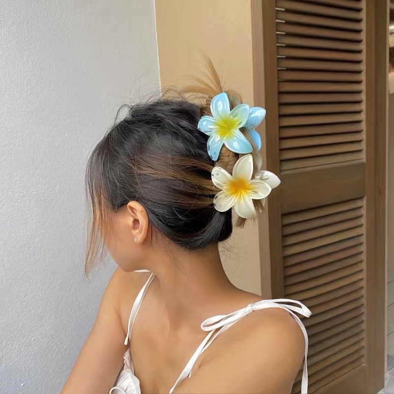 Jual Hair clip Bunga Kamboja Large Flower Hair Clips Hawaiian Flower ...