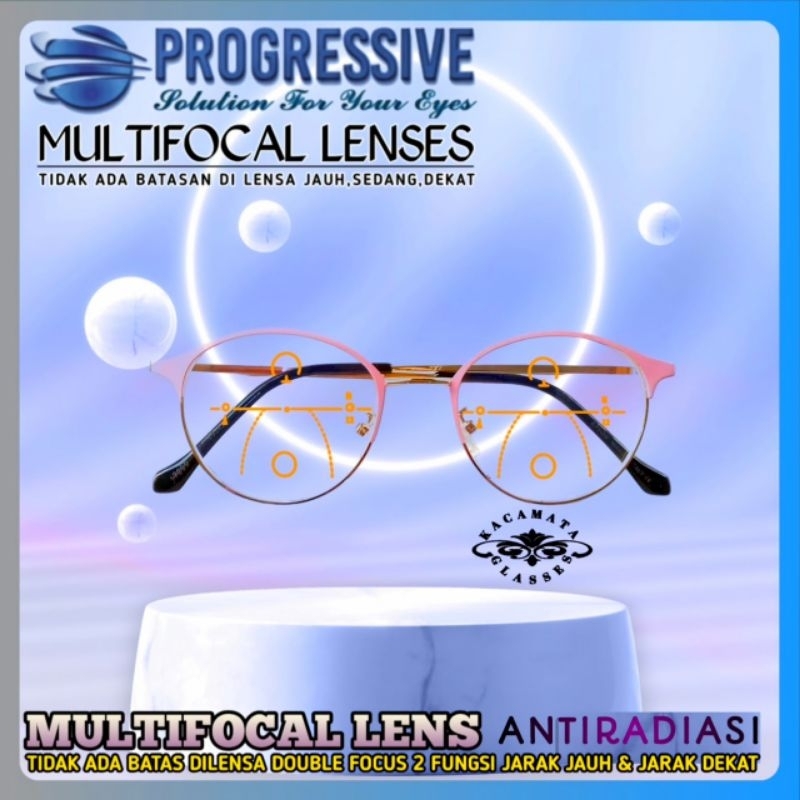 Jual Kacamata Baca Progresif Pria Wanita Kacamata Plus Baca dan Jalan Frame Kacamata Progressive ...