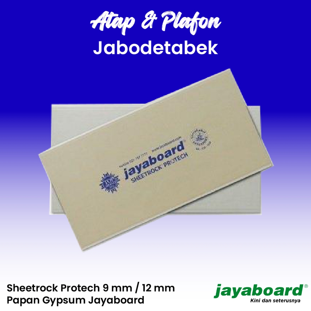 Jual Jayaboard Sheetrock Protech 9 mm / 12 mm - Papan Gypsum Jayaboard ...
