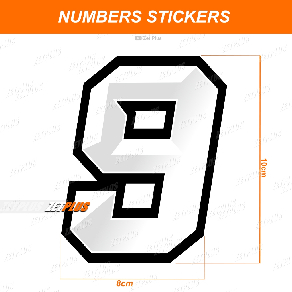 Jual STIKER ANGKA RACING /sticker 1 2 3 4 5 6 7 8 9 0/motor cross MX ...