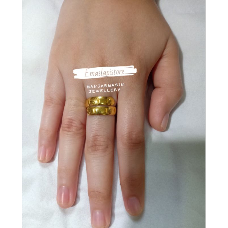 Jual Cincin Mini Selisih Lembar Kotak Lapis Emas 999 Banjar | Shopee ...
