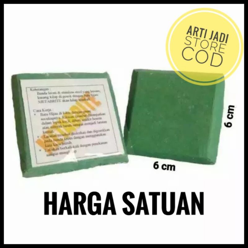 Jual Batu Hijau METABRITE Mini Sabun Stanless / Obat Poles Ijo | Shopee ...
