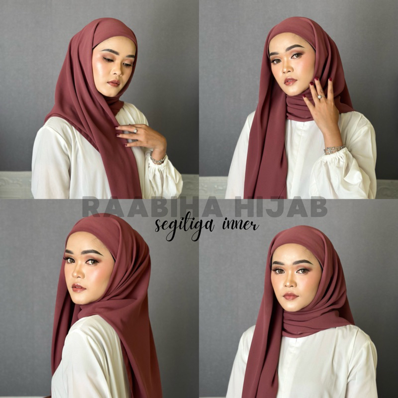 Jual RAABIHA Segitiga Inner 2 In 1 I Hijab Instan | Jilbab Segi Empat 2 ...