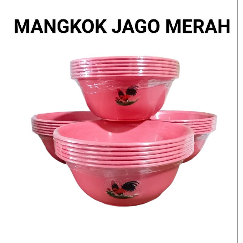 Jual MANGKOK JAGO MERAH 12 PCS | Shopee Indonesia