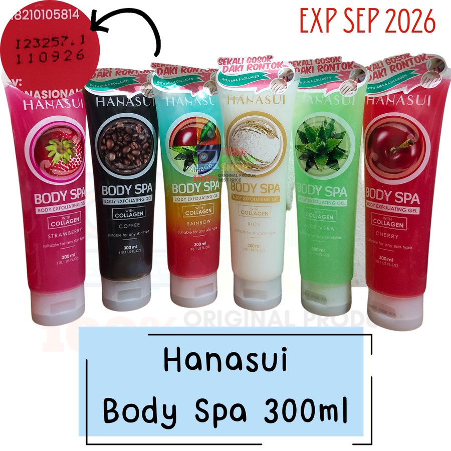Jual Hanasui Body Spa Body Exfoliating Gel 300ml | Shopee Indonesia