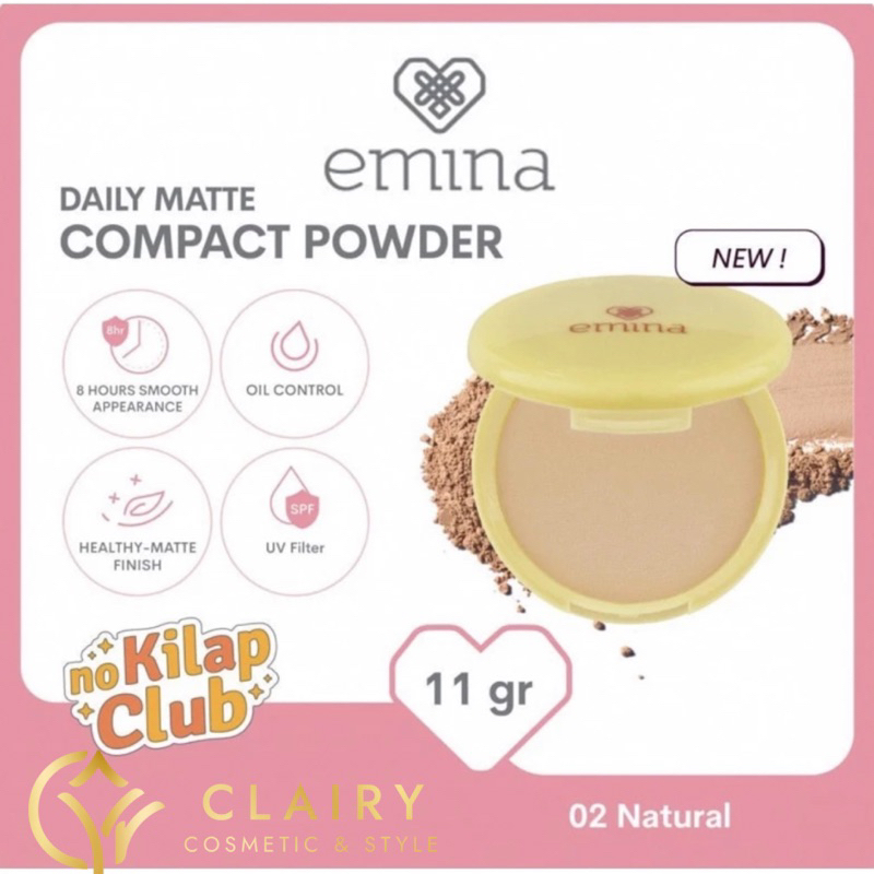 Jual EMINA DAILY MATTE COMPACT POWDER 11 gr, bedak padat , bedak tiktok ...