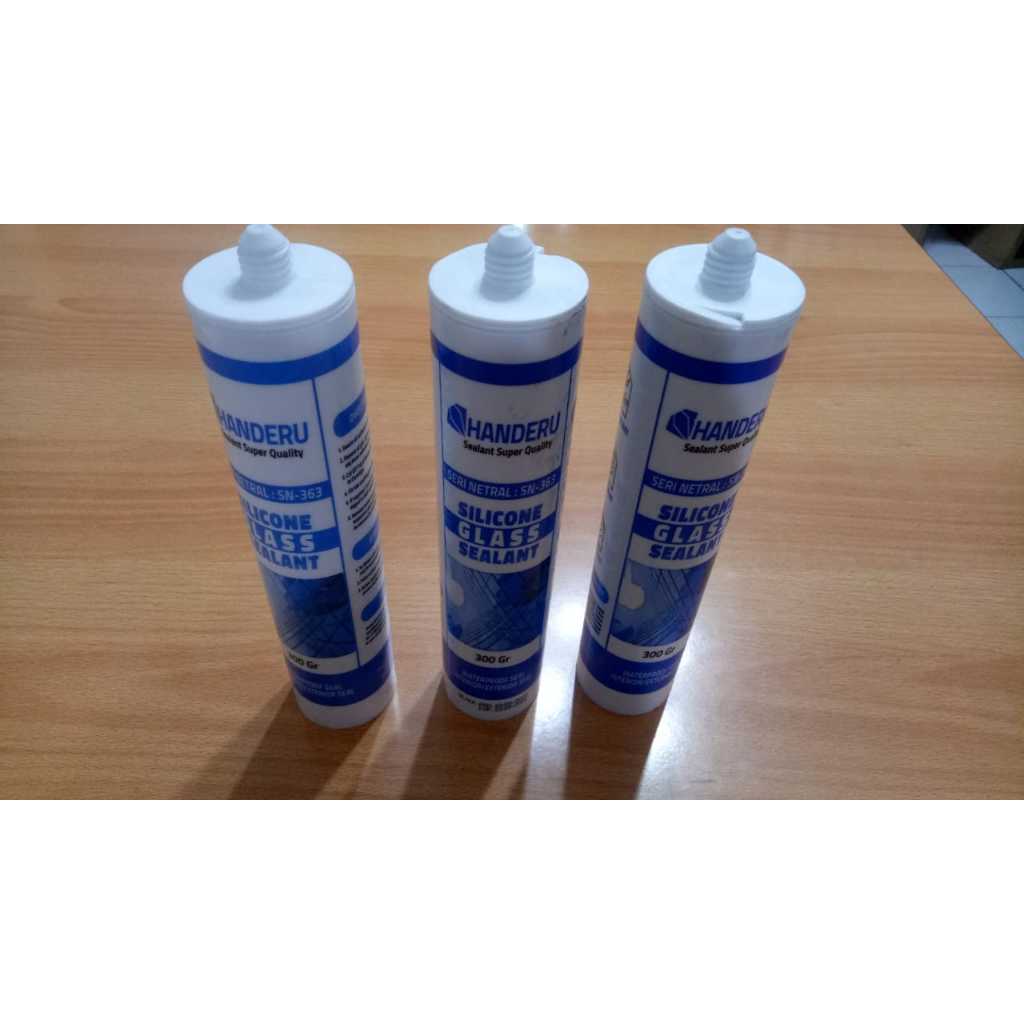 Jual HANDERU Silicone Sealant Glass Netral - Non Acid / Lem Kaca 300 ...