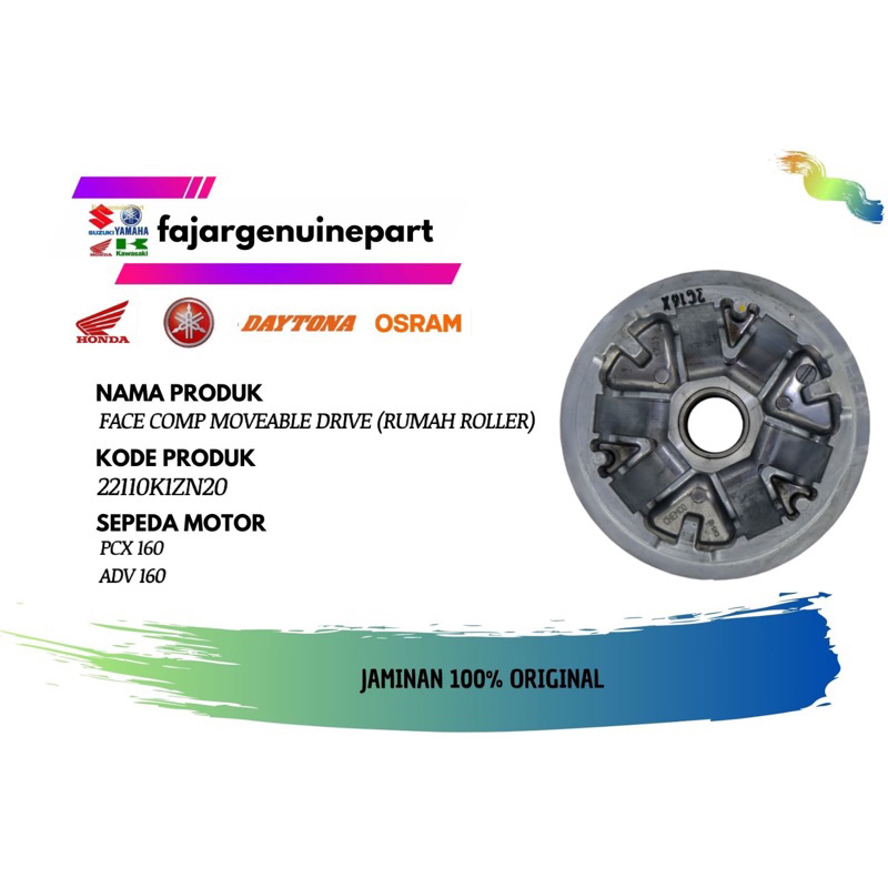 Jual FACE COMP MOVEABLE DRIVE RUMAH ROLLER PCX160 ADV160 22110K1ZN20 ...