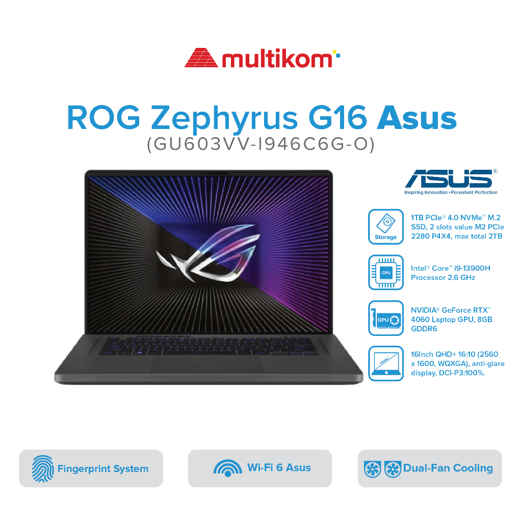 Jual Asus ROG Zephyrus G16 GU603VV-I946C6G-O i9-13900H 16GB 1TB RTX4060 ...