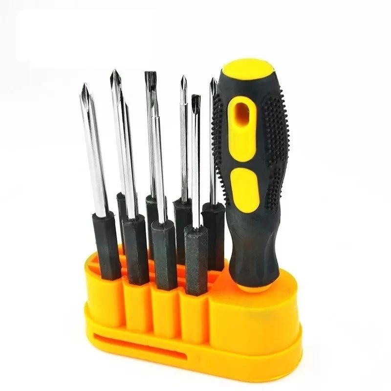 Jual Obeng Set 8 in 1 Plus Minus U Lengkap / Obeng 1 Set Isi 8 Mata ...
