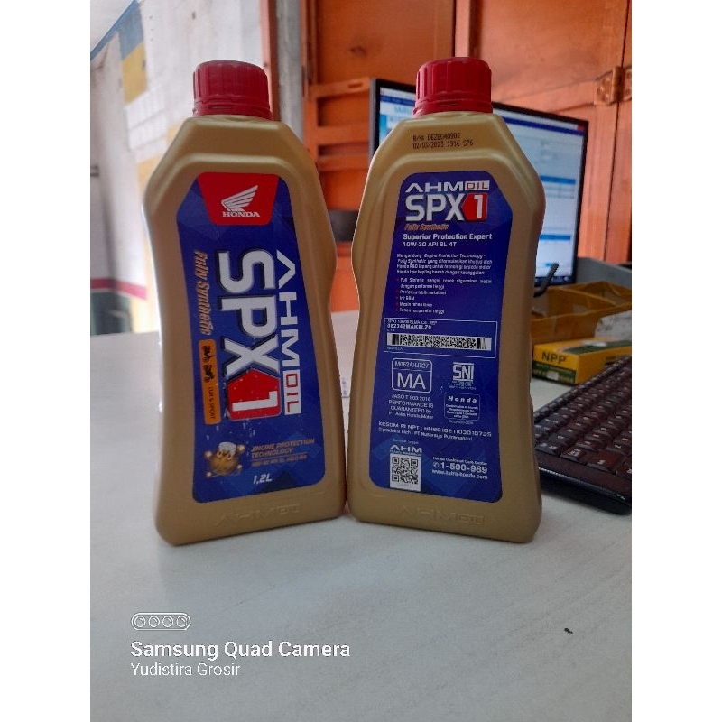 Jual Oli Spx 1 1,2 Liter 1200 Ml All Honda Original Ahm Full Synthetic ...