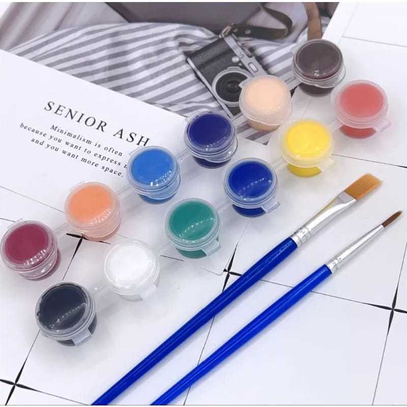 Jual Cat Akrilik Set Acrylic Paint Set 6 Warna Primer / Sekunder Cat ...