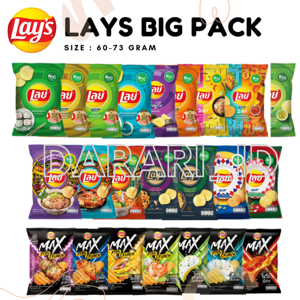 Jual LAYS LAY'S THAILAND BIG PACK POTATO CHIPS TRUFFLE CHEESE THAILAND ...