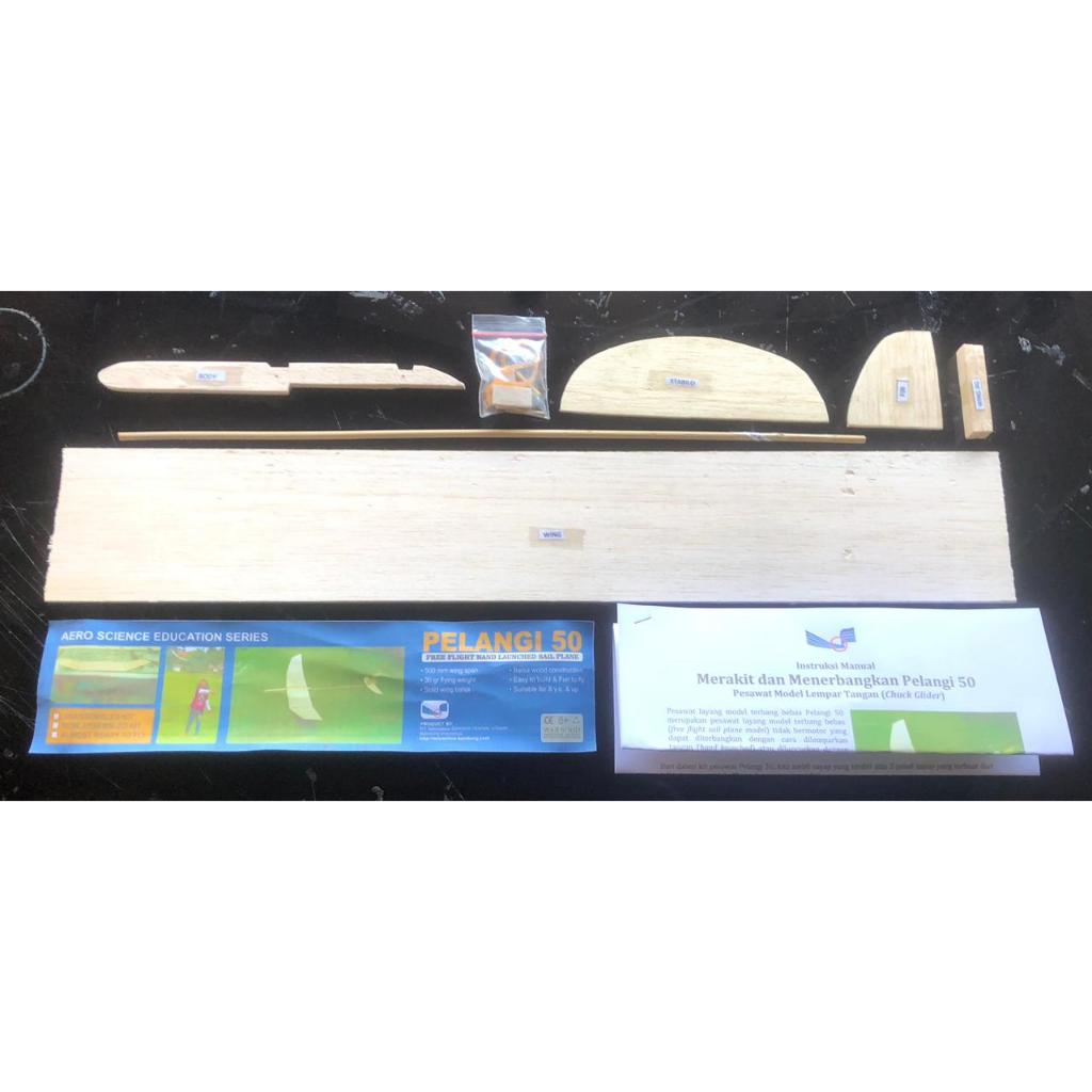Jual Bahan Pesawat Model Chuck Glider Pelangi 50 Sayap Solid | Shopee ...