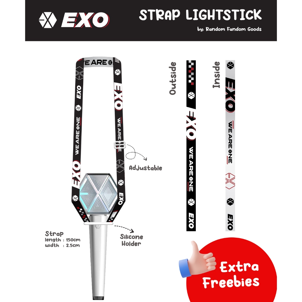Jual Strap Lanyard Lightstick Twice / Exo / Ikon / NCT / NCT Dream / Aespa / Red Velvet / TVXQ ...
