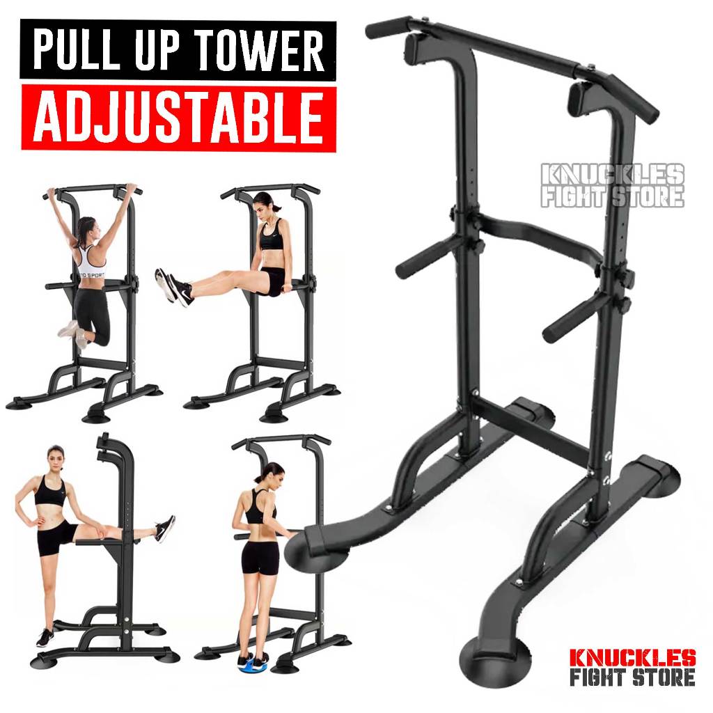 Jual Home Gym Pull Up Tower Bar Dip Station Parallel Bars Horizontal ...