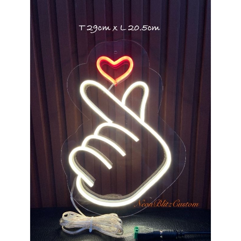 Jual • Custom LED Neon Sign / Neon Flex Saranghaeyo || logo saranghaeyo ...