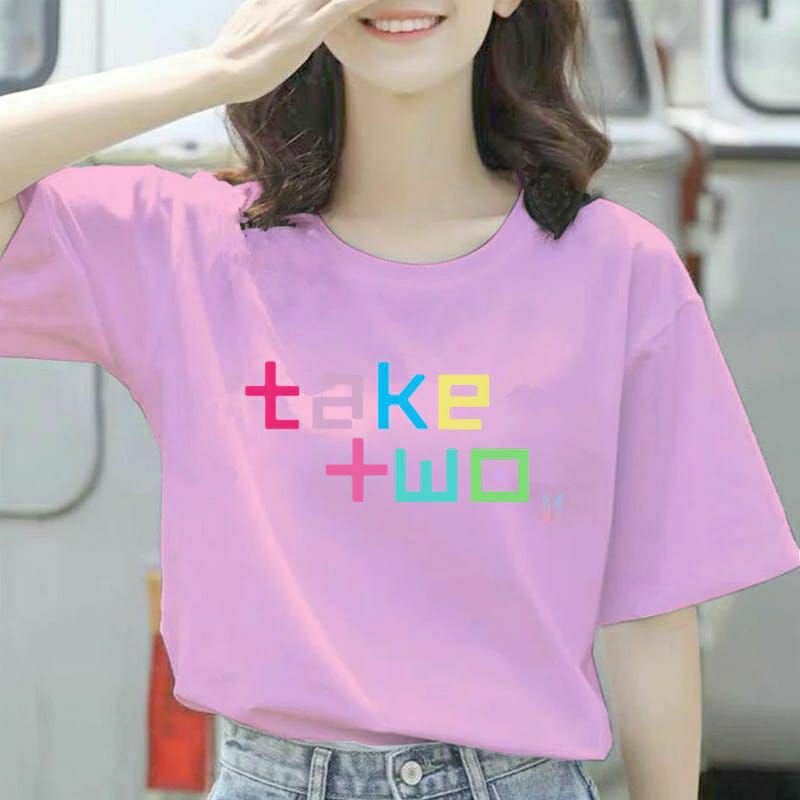 Jual Baju Kaos Take Two BTS Wanita Dewasa Remaja Tshirt Kpop Korea ...