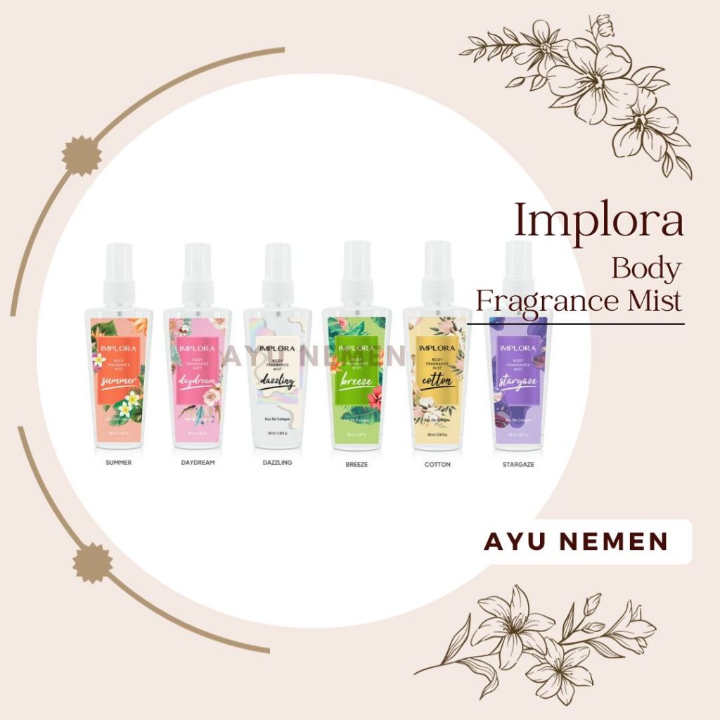 Jual Implora Body Fragrance Mist | Implora Body Mist All Varian 100ml ...
