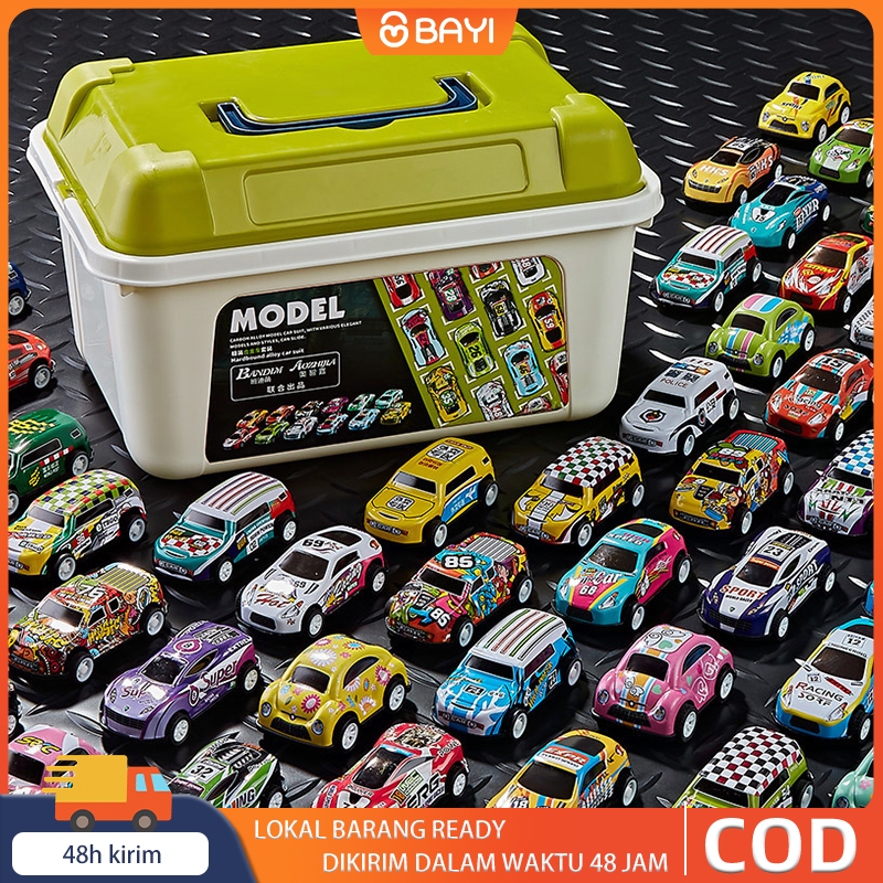 Jual Mainan mobil anak mini bahan besi pullback mobil balap anak 10/20 ...