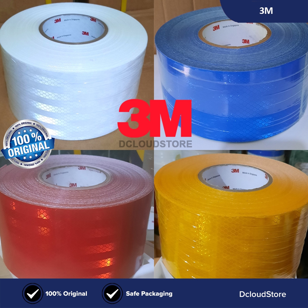 Jual 3M EGP Skotlet Stiker Reflektor Reflektif 10cm x 45M Putih Merah ...