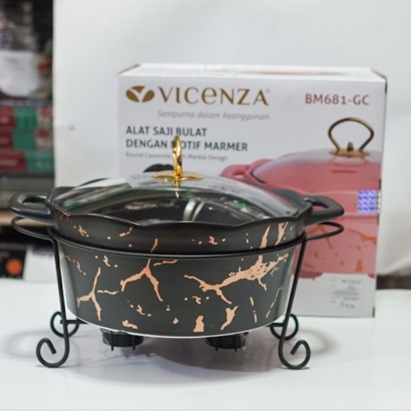 Jual Mangkuk Saji Bulat Pemanas motif marble VICENZA | Shopee Indonesia