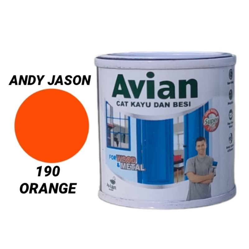 Jual CAT MINYAK AVIAN / CAT KAYU & BESI / NO 190 ORANGE KEMASAN 100CC ...