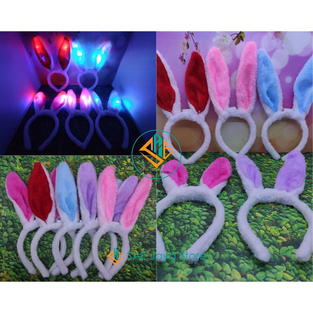 Jual SAE-BANDO KELINCI BULU IMPORT LED 3 MODE / BANDO BUNNY BULU LED ...