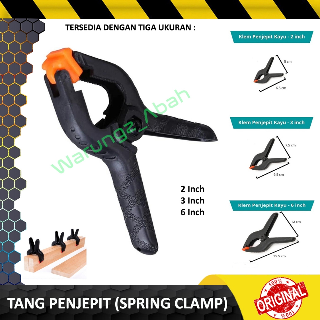 Jual ALAT ADJUSTABLE WOOD SPRING CLAMP KLEM PEGAS KLIP TANG NYLON ABS ...