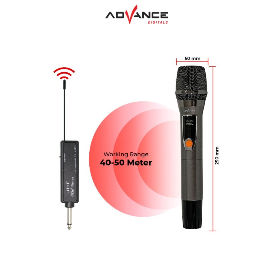 Jual Microphone Wireless Advance 104 Profesional Karaoke | Shopee Indonesia