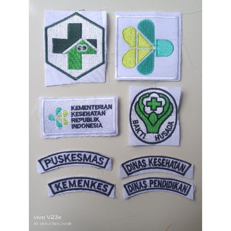Jual logo puskesmas bordir patch emblem kementrian kesehatan | Shopee ...