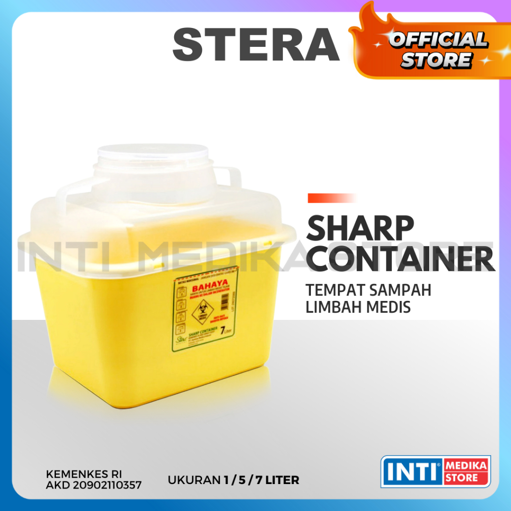 Jual STERA - Tempat Sampah Limbah Medis 1 / 5 / 7 Liter | Sharp ...