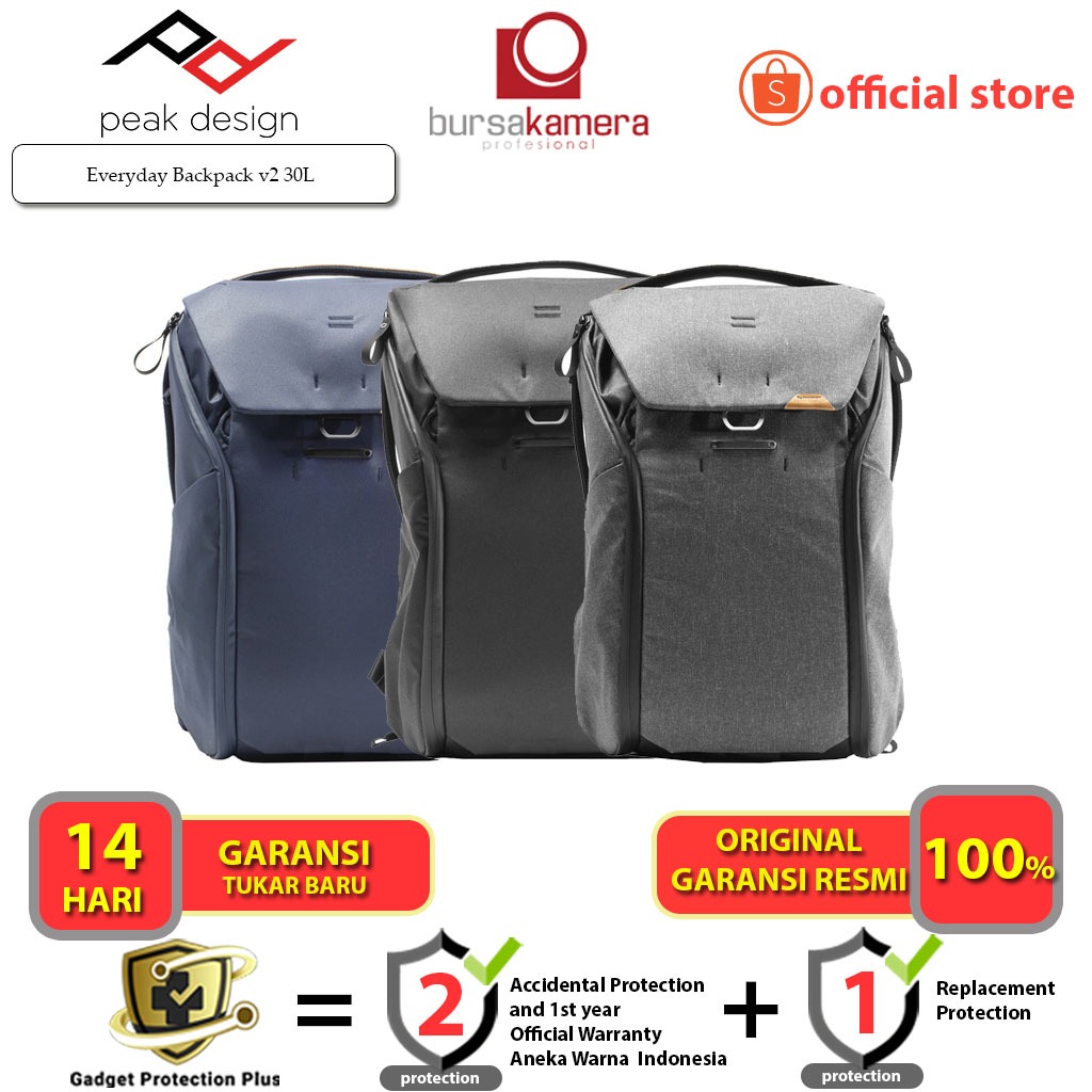 Jual Peak Design Everyday Backpack 30L V2 | Shopee Indonesia