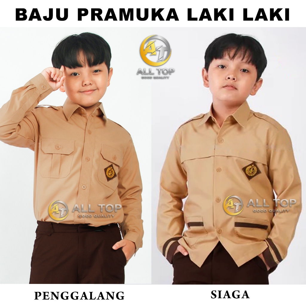 Jual Baju seragam pramuka SD lengan panjang laki laki Perempuan | Shopee Indonesia