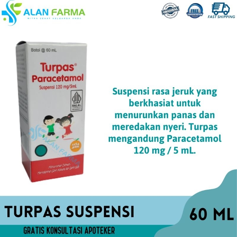 Jual Turpas Suspensi 60 mL | Paracetamol Suspensi | Penurun Demam Anak ...