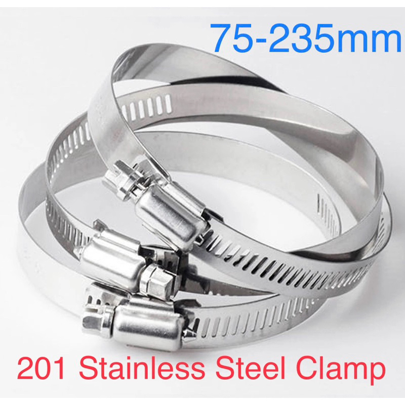 Jual Klem Pipa Selang Hose 75-235mm Pipe Clamp 201 Stainless Steel ...