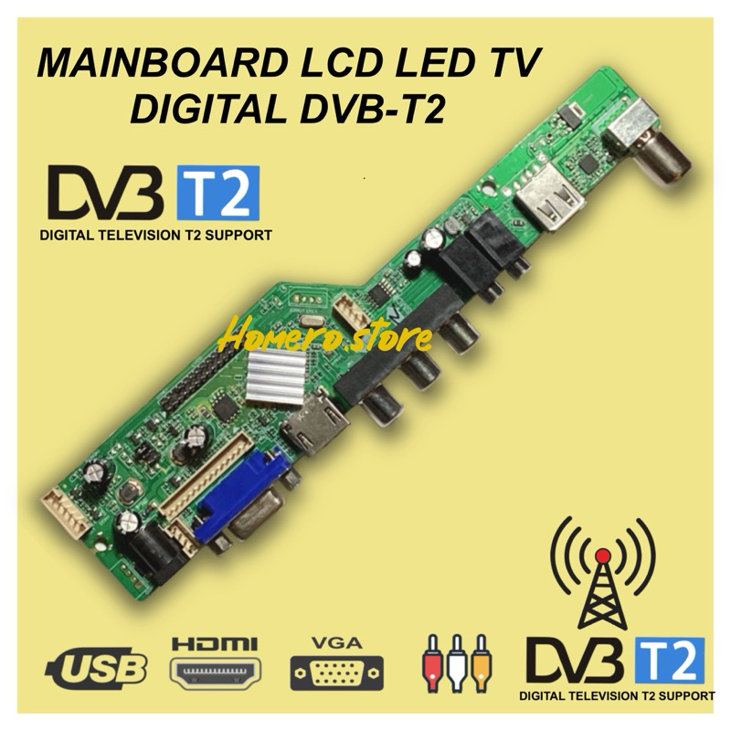Jual Mainboard Universal LCD LED TV Digital DVBT2 | Shopee Indonesia