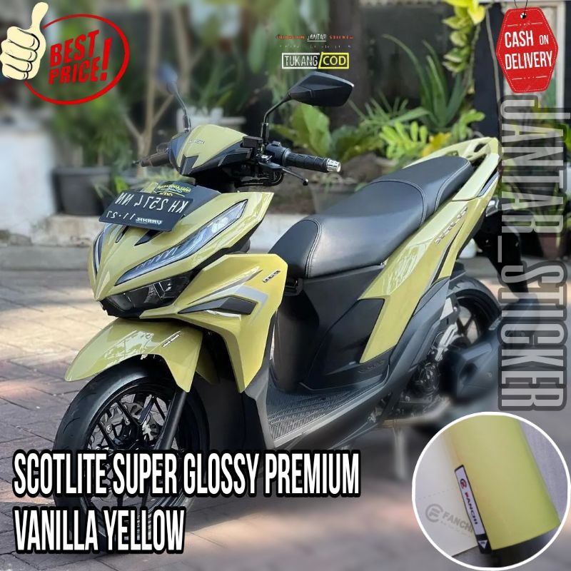 Jual Sticker Scotlite Vanilla Yellow Super Glossy Fanchi Premium Lebar ...