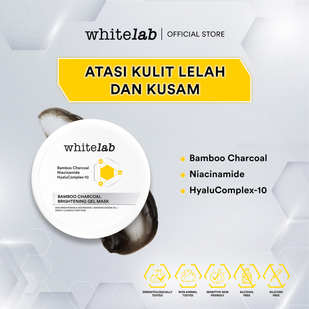 Jual Whitelab Charcoal Brightening Gel Mask (Pekanbaru) | Shopee Indonesia
