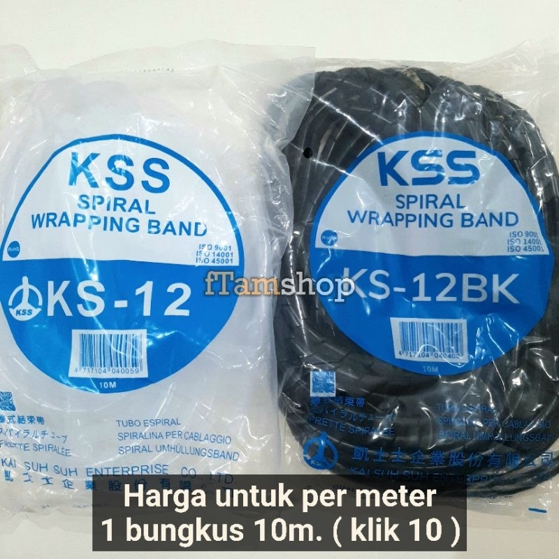 Jual KSS-Spiral wrapping band KS-12 pembungkus kabel 12mm (harga/meter ...